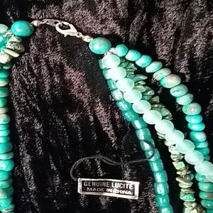 None | Jewelry | Turquoise Genuine Lucite Necklace | Poshmark